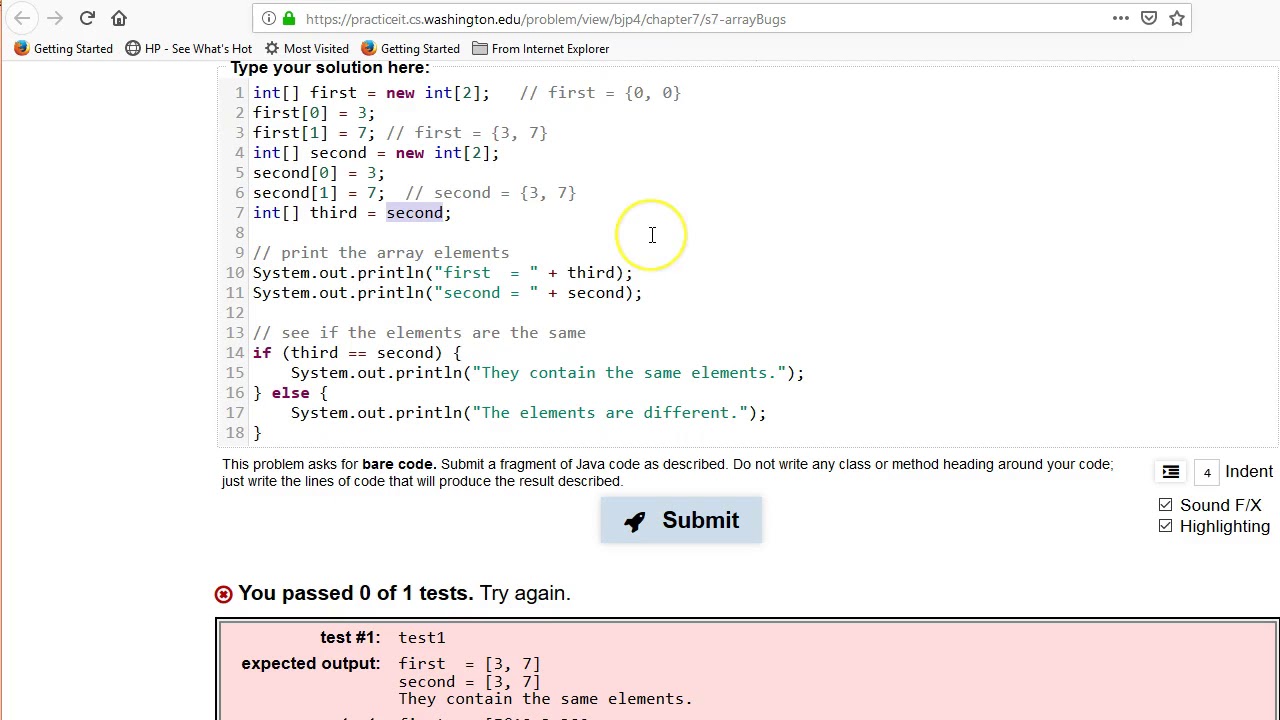 Building Java Programs Chapter 7 Self-Check 7.7 ArrayBugs