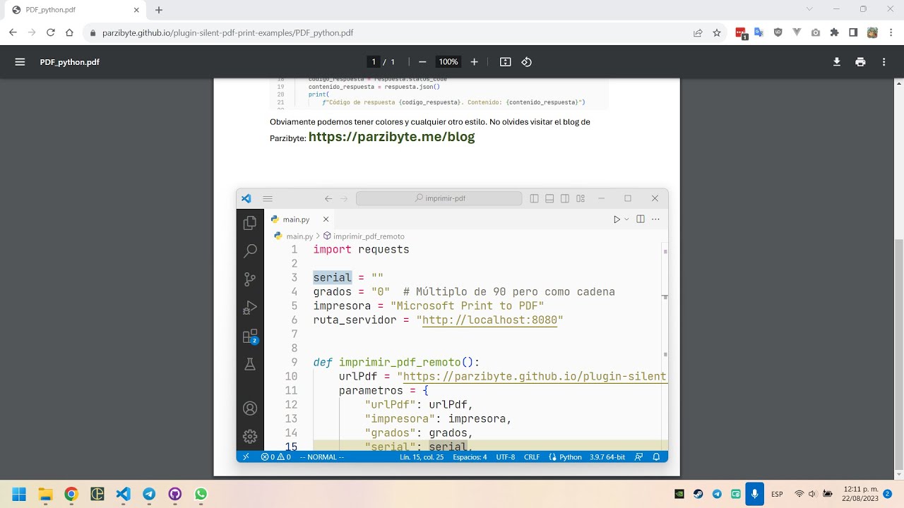 Imprimir PDF con Python