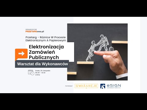 Online: Warsztat dla wykonawców - elektronizacja zamówień publicznych