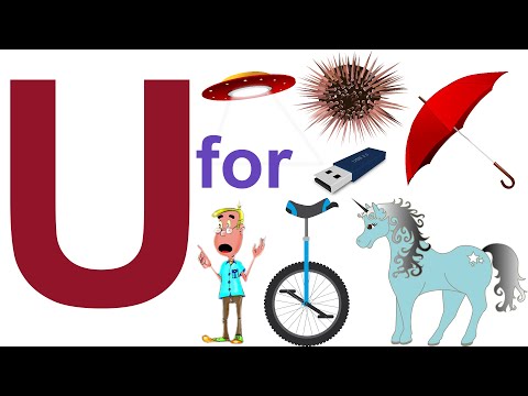 Letter U | Words That Start with Letter U | Words Begin with U | Phonics | Kids Learning Videos