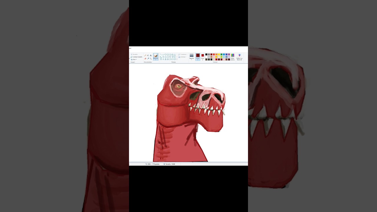 ART in Paint , anatomy #art #microsoftpaint #digitalart #anatomy #dinosaur