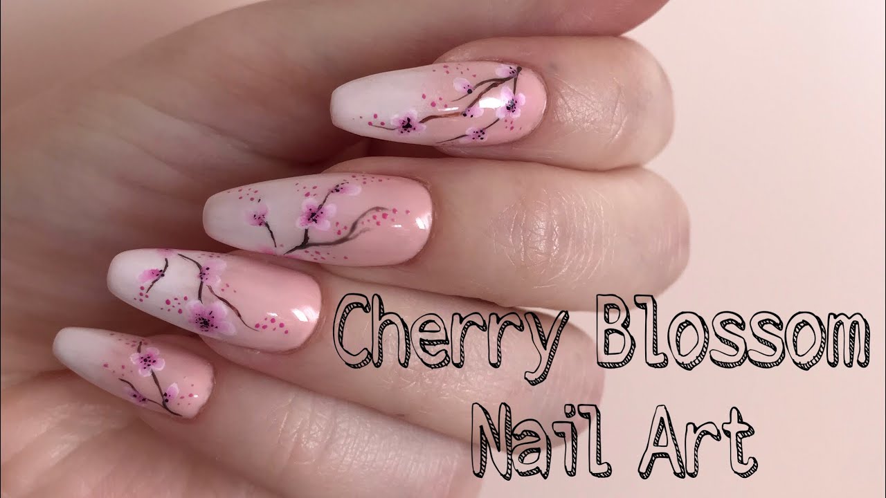Nail Art - Cherry Blossom Nails || Amber Nails