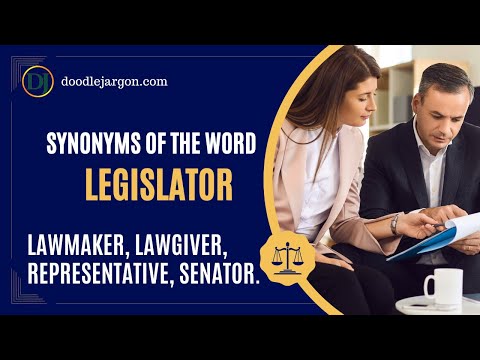 Synonyms of the word "Legislator". lawmaker, lawgiver, representative, senator.
