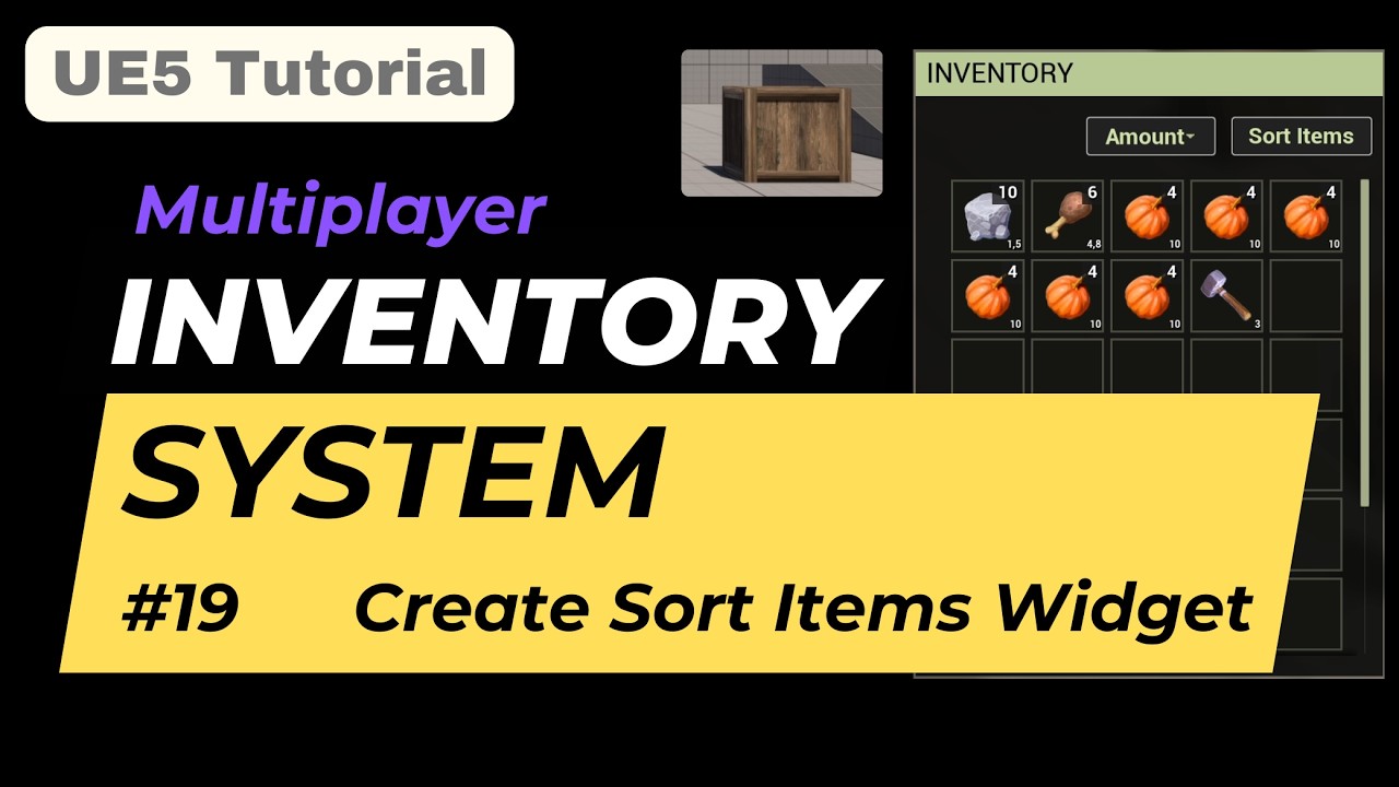 Create items sort Widget #19 | Multiplayer Inventory System in Unreal Engine 5