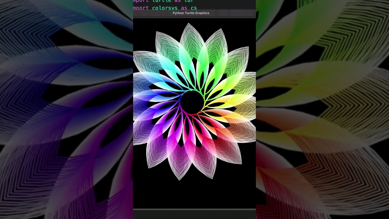 Python Turtle Graphics Program #python #youtubeshorts #shortfeed #learning #graphicdesign
