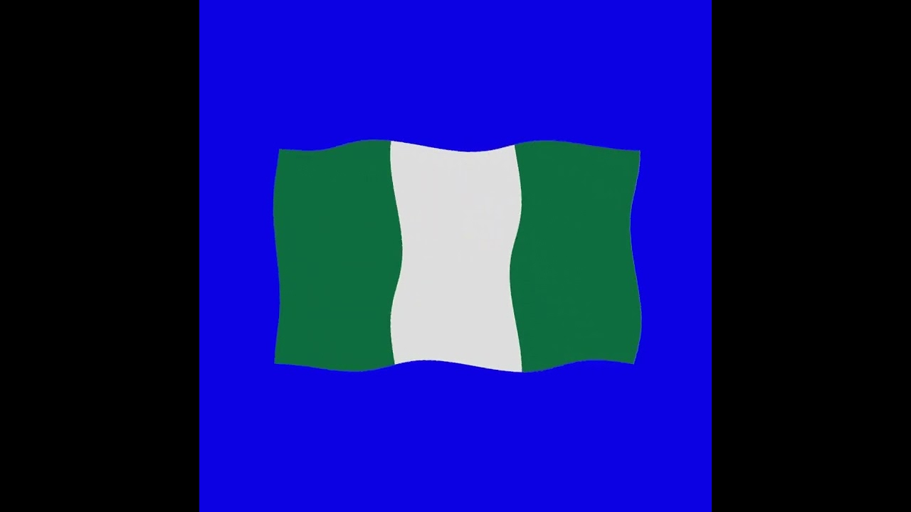 Nigeria 2d flag green screen flag animation