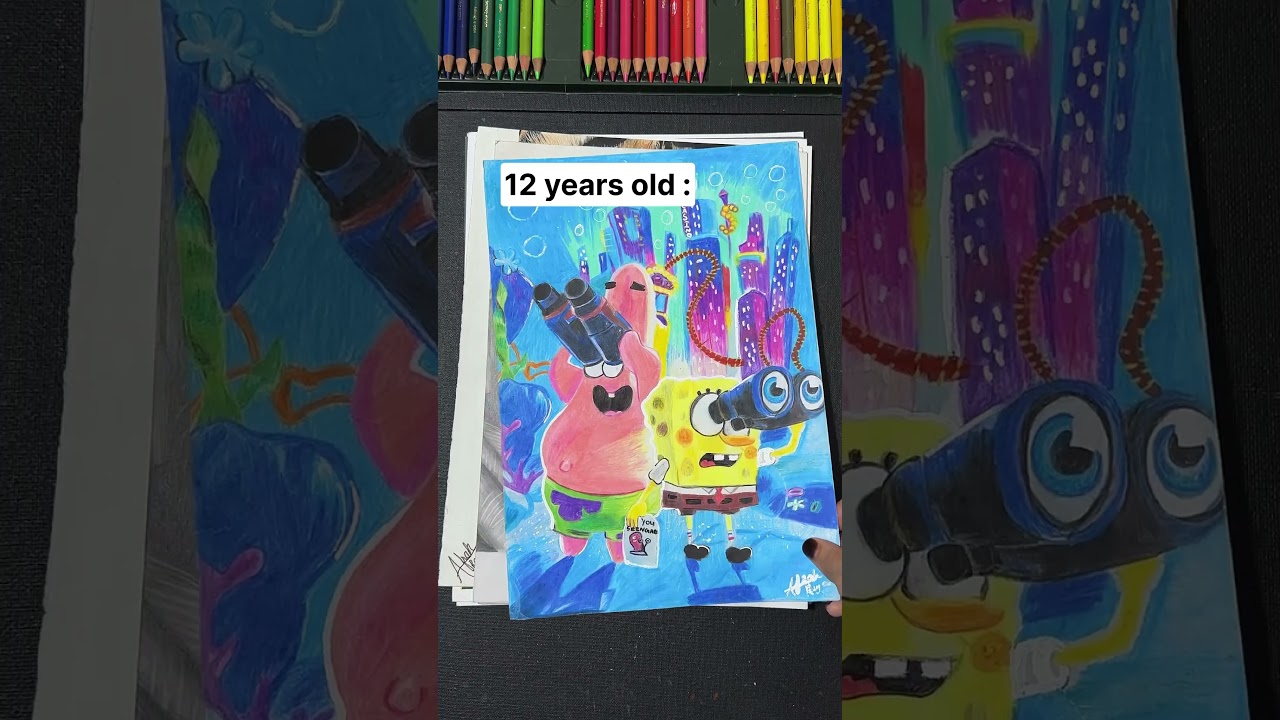 ✨My Art Progress throughout the year ! 🎨😭#art #drawing #shorts