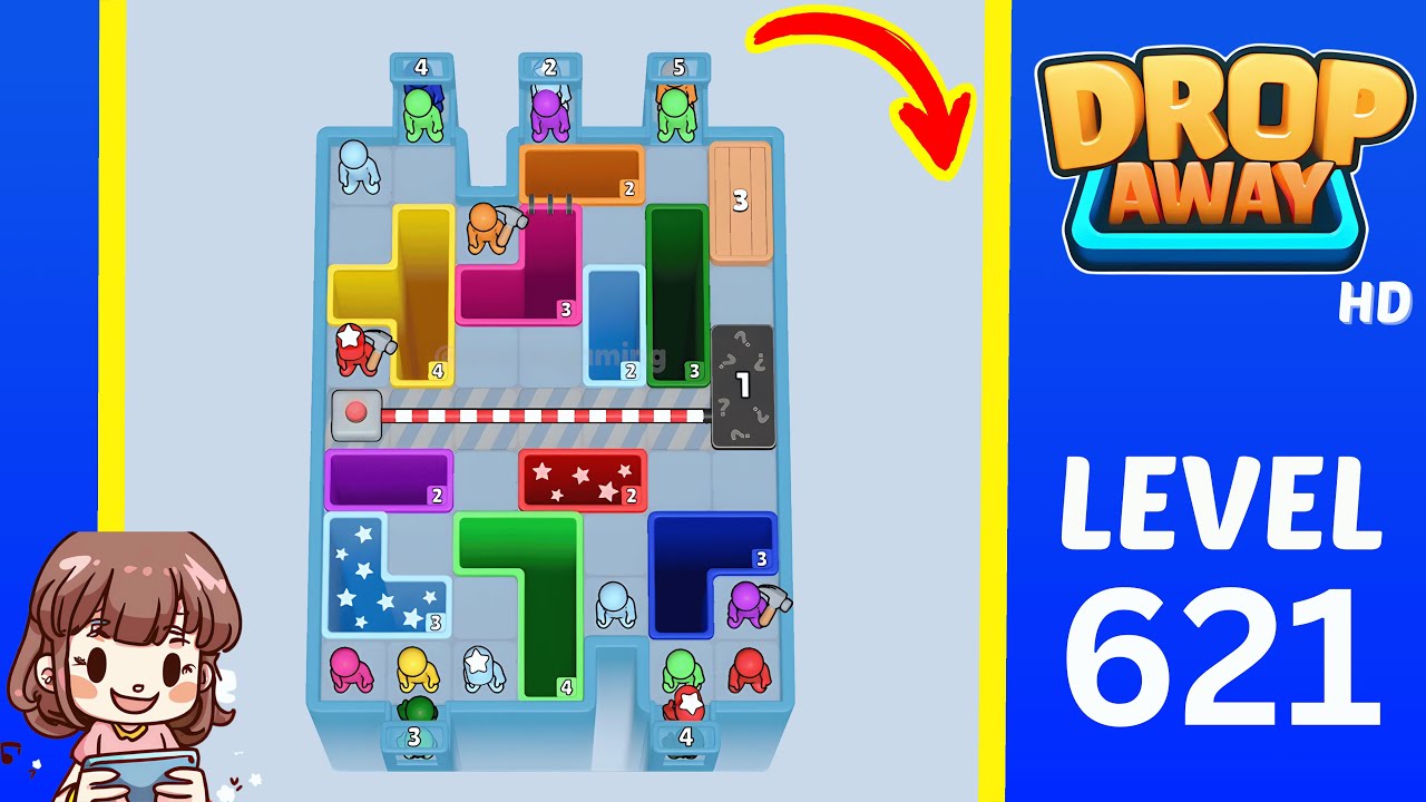 Drop Away Level 621 Solution Walkthrough