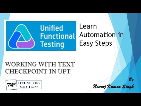 Tutorial 15 | Working with Text Checkpoint in UFT by Neeraj Kumar Singh