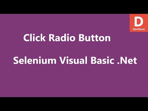 Learn Selenium Visual Basic Net Click Radio Button - Mind Luster