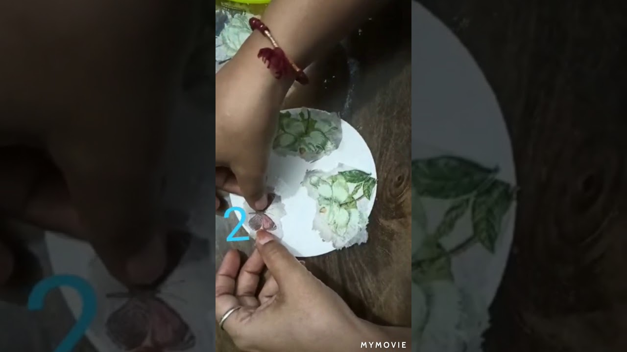 Learn Decoupage Techniques /Part 2/Ready Texture Base/How To Make Decoupage Coaster & Bottle/