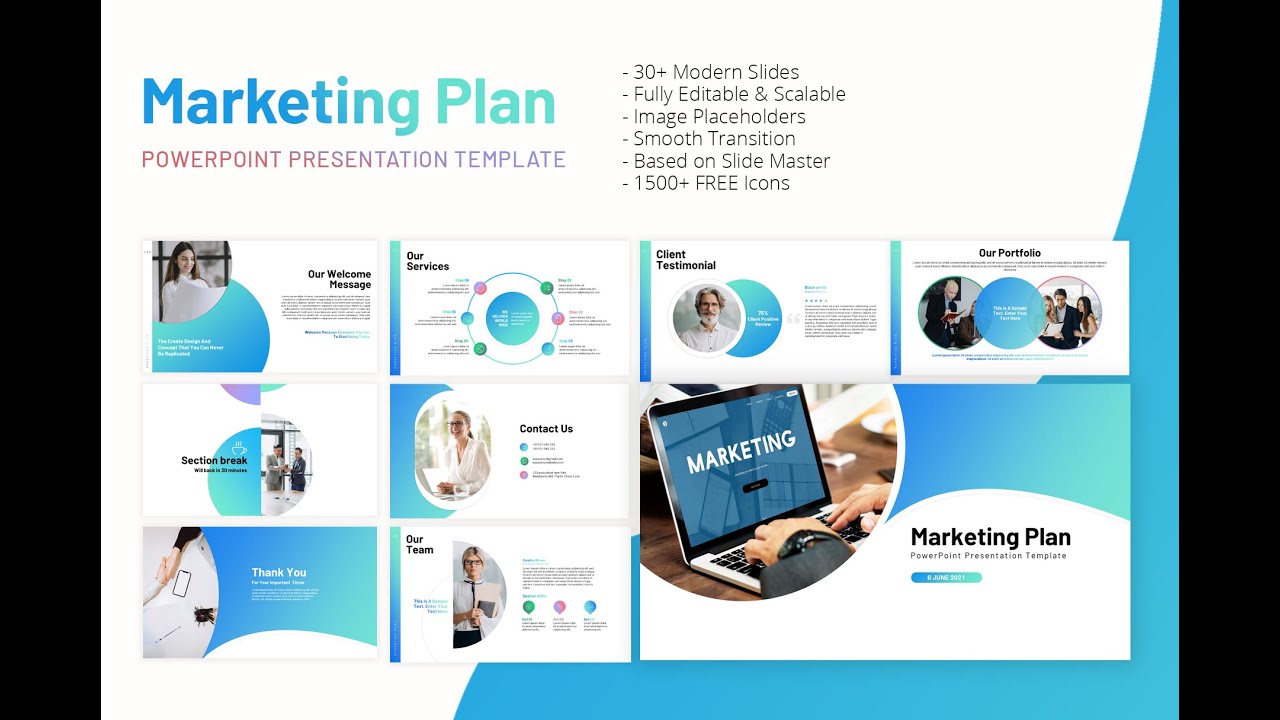 Marketing Plan Presentation Template for PowerPoint & Google Slides
