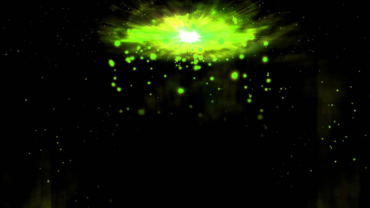 Falling Green Particles video Background