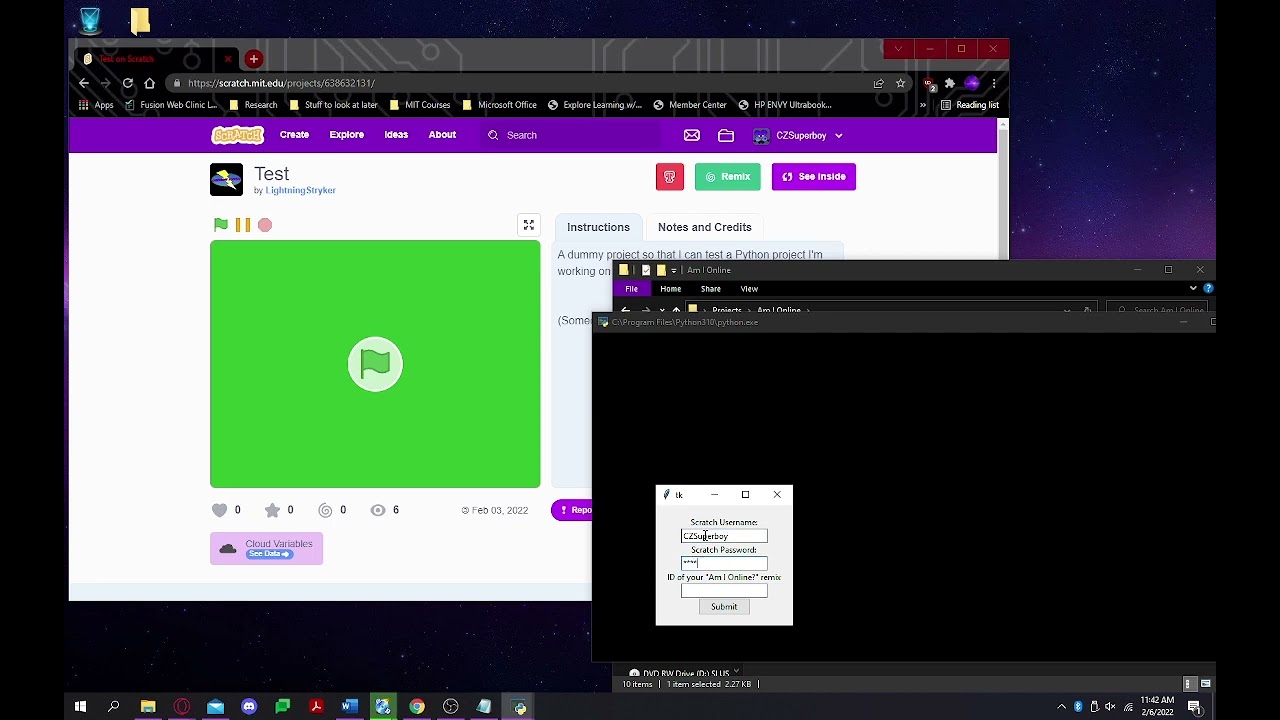 Controlling a Scratch Project with Python POC