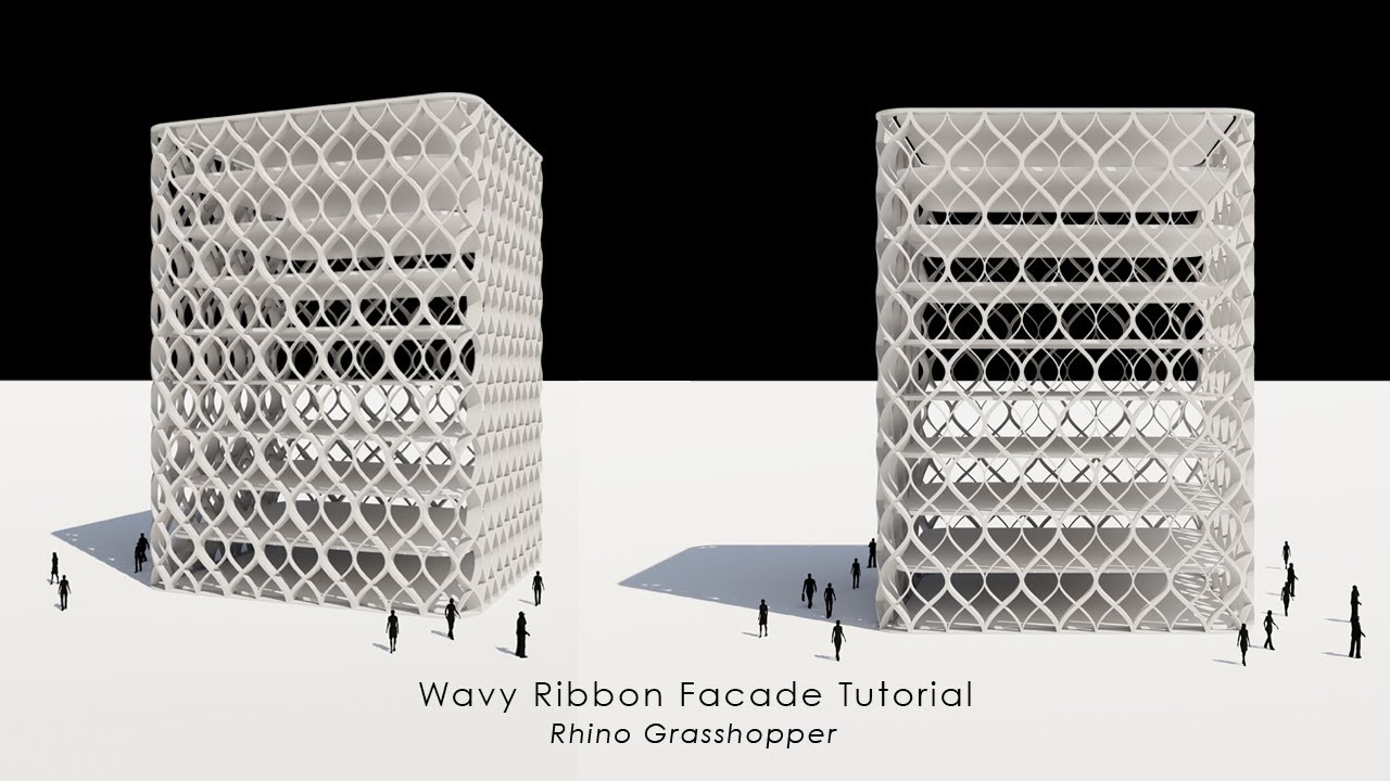 Wavy Ribbon Facade Rhino Grasshopper Tutorial
