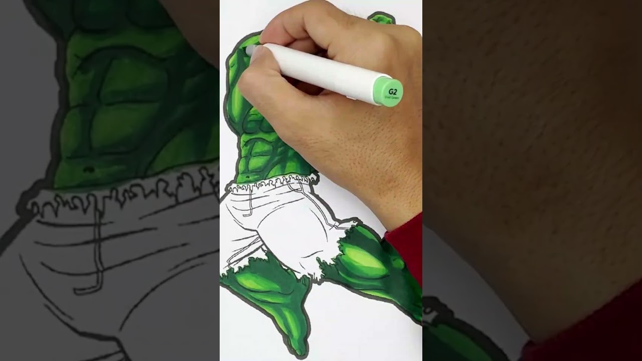 HULK coloring page | If I Disappear #short #shorts #youtubeshorts
