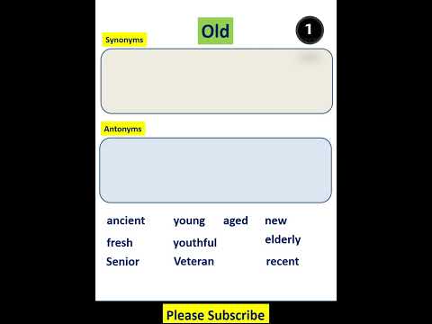 Old - Synonyms and Antonyms