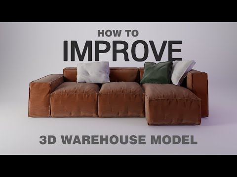 Sketchup | vray 5 | SOFA | IMPROVE 3D warehouse model | Tip 02