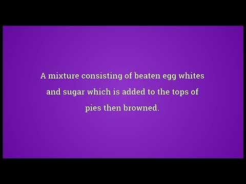 meringue meaning in English