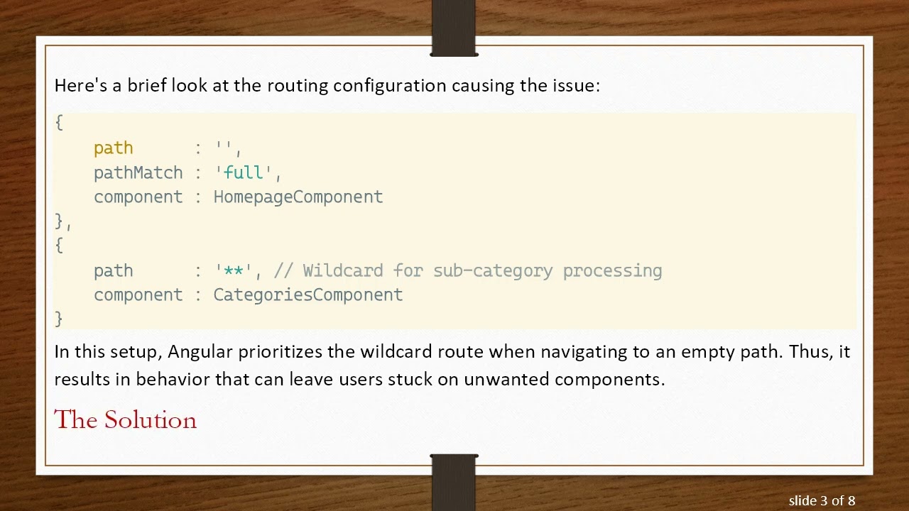 Solving Angular Wildcard Routing Issues
