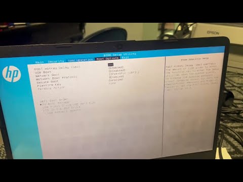 how to boot from USB drive on HP laptop