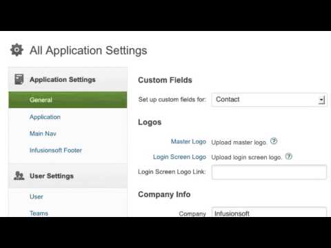 How do I change the company information displayed in emails