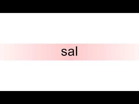 How to pronounce sal