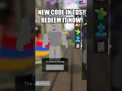 NEW CODE IN TDS! REDEEM NOW! | Roblox #shorts