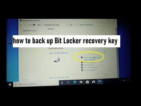 how to back up bit locker recovery key