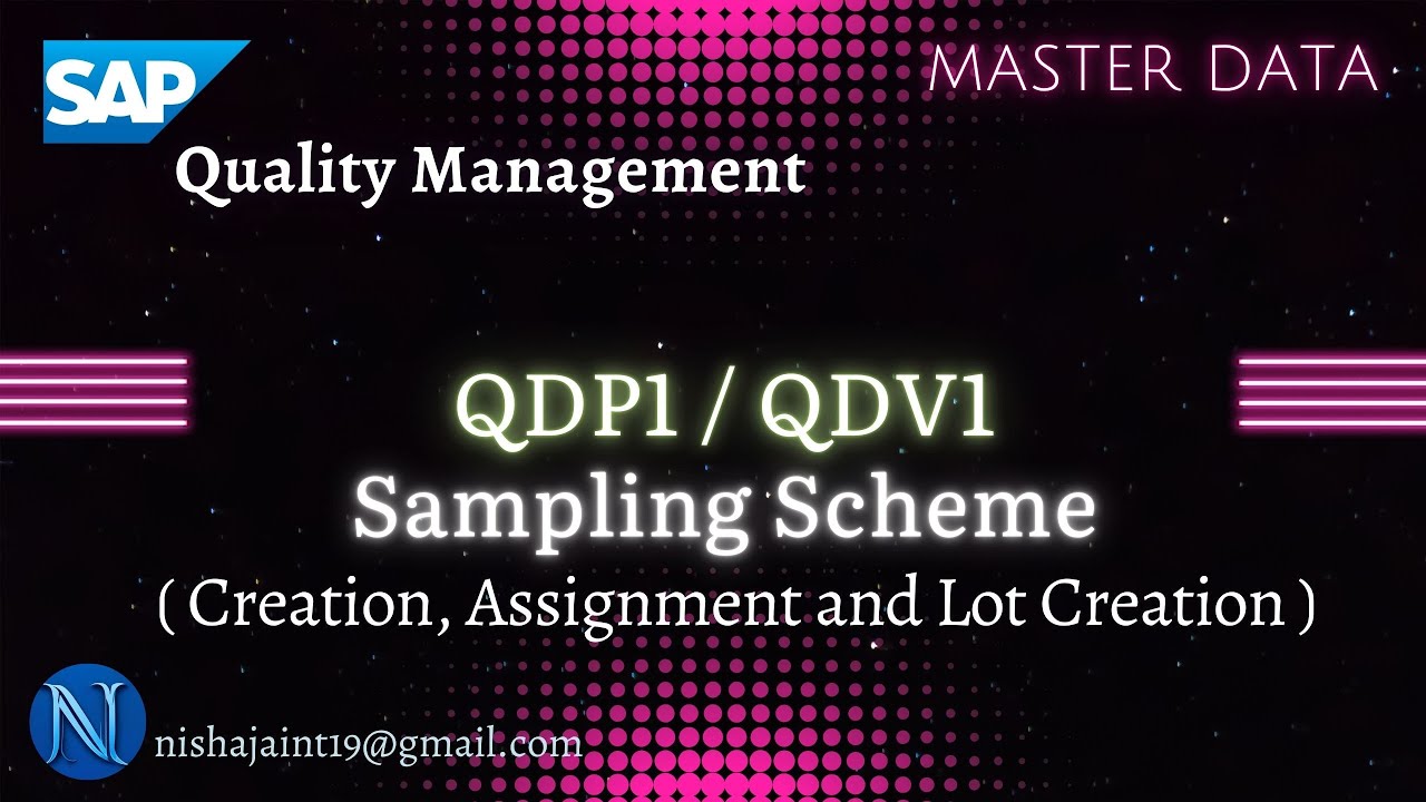 SAP QM Master Data | Create Sampling Scheme | QDP1 | SAP S/4HANA Quality Management