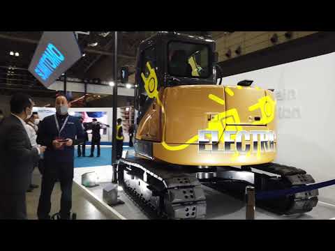 (4K)CSPI-EXPO2022#4 SUMITOMO 住友建機 ELECTRIC 油圧ショベル