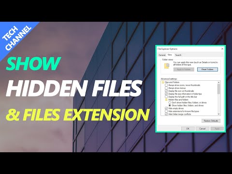 Easily Show Hidden Files Folders in Windows 10 With File Extensions!