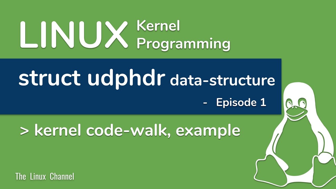 Linux Kernel Network Programming - struct udphdr data-structure - episode1 - code walk, Example