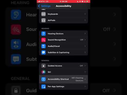 How to turn on accessibility shortcut on iPhone