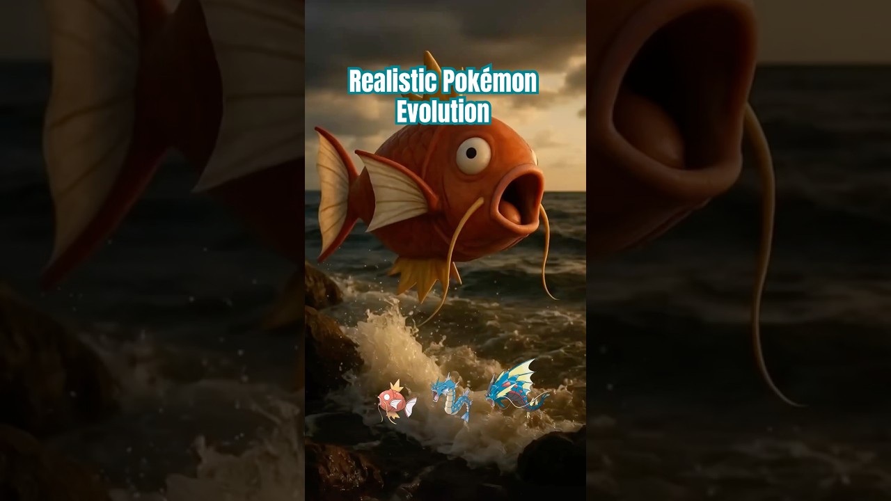 Realistic Pokémon Evolution | Pokédex No.129~130 🌊🐉 (Magikarp → Gyarados → Mega Gyarados)