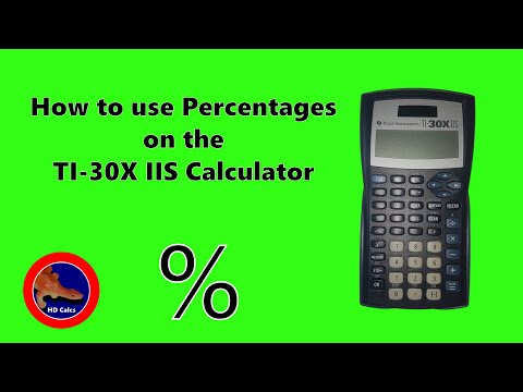 How to use Percentages on the TI-30X IIS Calculator