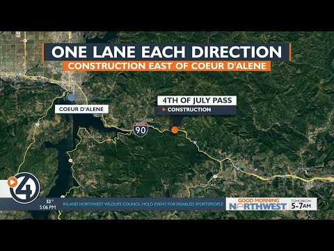 Construction near 4th of July Pass, Highway 53 near Rathdrum begins Monday