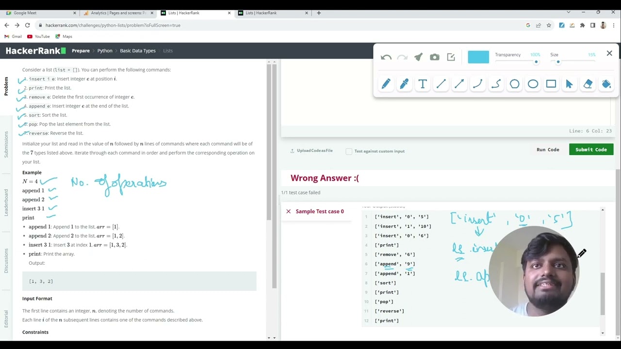 Hackerrank Solution | Python Lists| #11