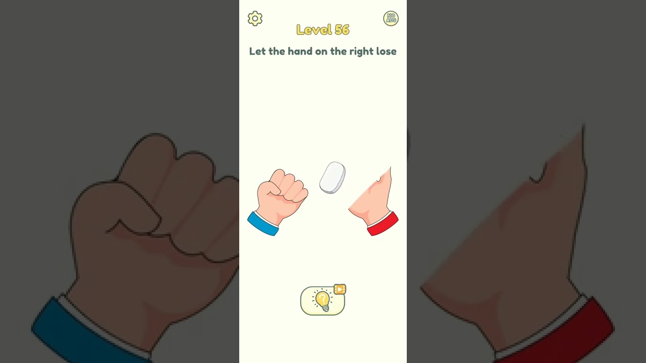 DOP 2 Level 56 | Delete One Part Level 56 Walkthrough Solution Let The Hand On The Right Lose