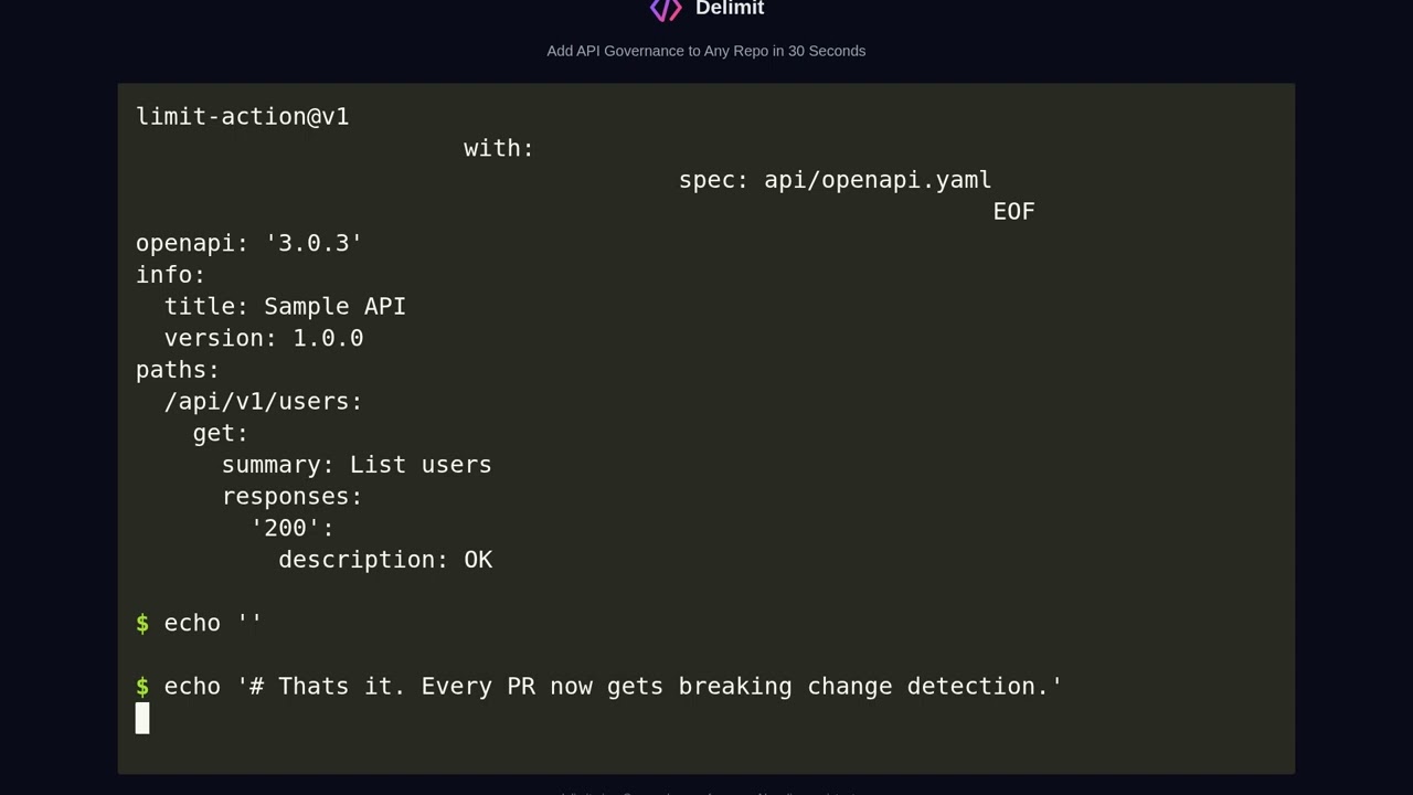 GitHub Action: API Governance on Every Pull Request