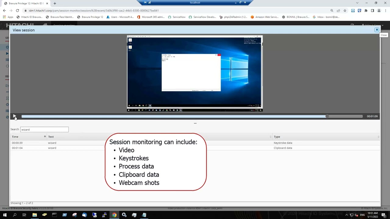 Session Monitoring: Search, View, and Download a Session - Bravura Privilege
