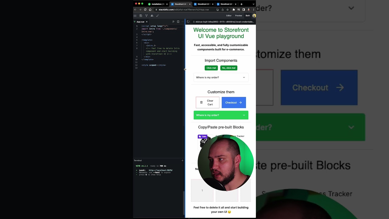 Try Storefront UI directly in your browser #coding #javascript #programming