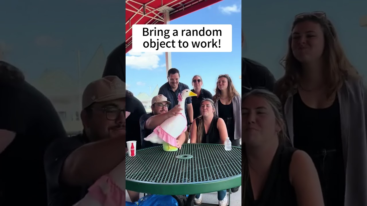 bringing random object to work 😂😂