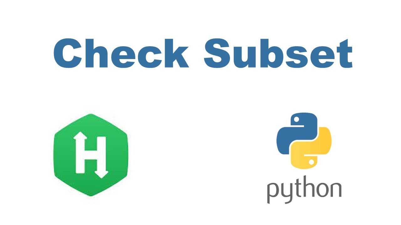 Check Subset using Python