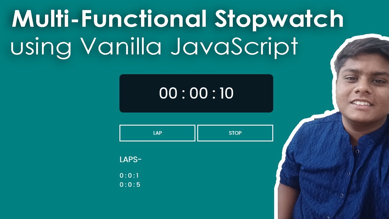 Creating a Multi-Functional Stopwatch using Vanilla JavaScript & CSS. Complete tutorial | Code Grind