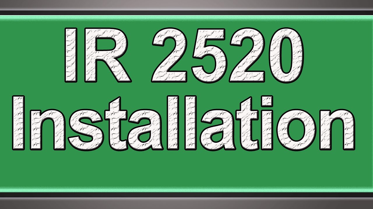 Canon ir 2520 installation