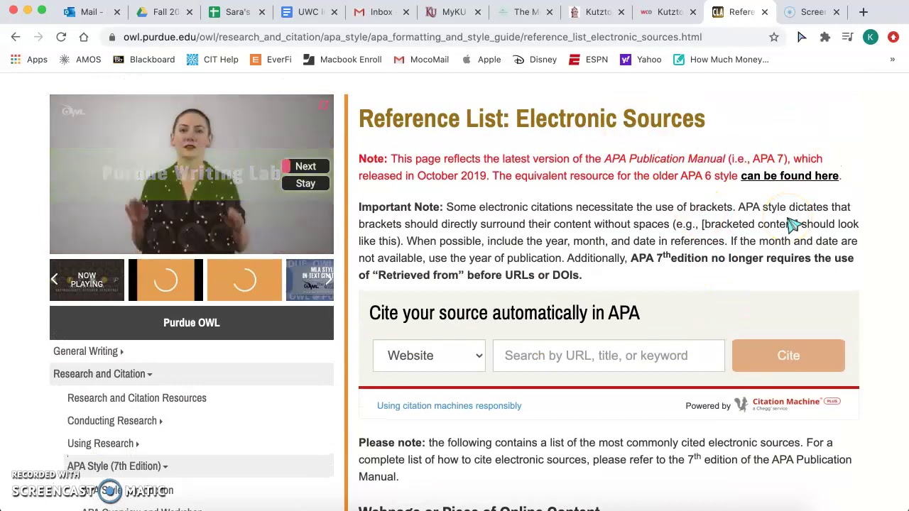 How to Navigate Purdue OWL