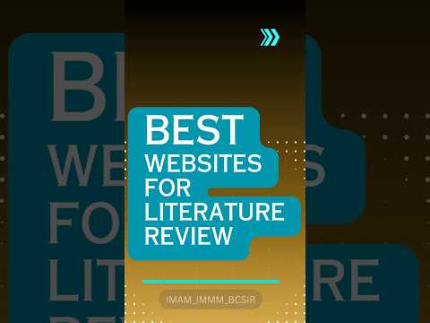 5 best websites for literature review for PhD students