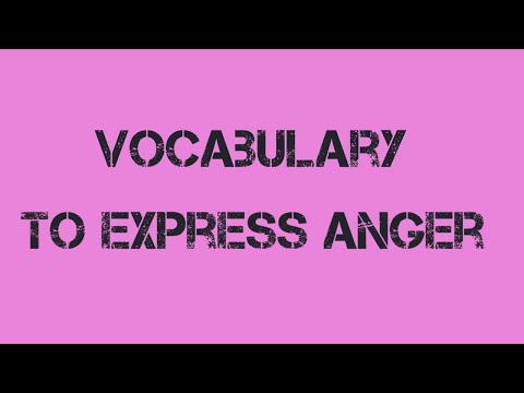 Vocabulary - To express anger - anger related words in english and tamil