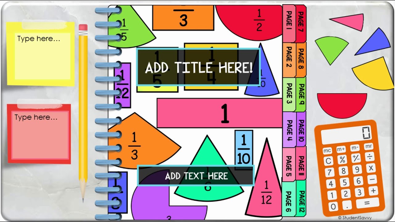 Math Digital Interactive Notebook Covers (PREVIEW)